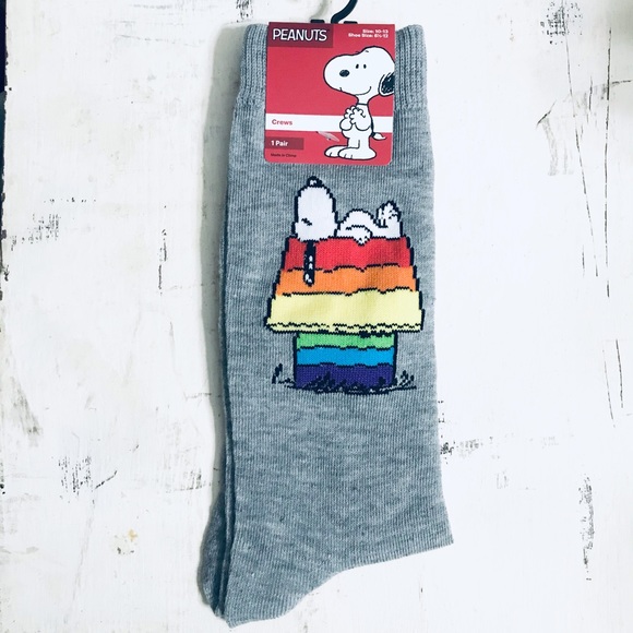 Peanuts | Underwear & Socks | Peanuts Snoopy Pride Rainbow Crew Socks ...